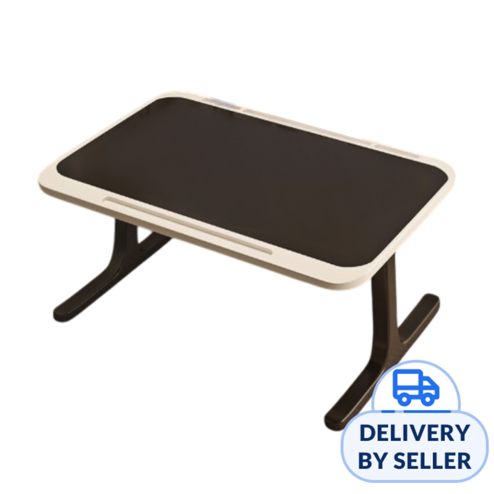 HOUZE Foldable Laptop Table with Drawer - Black | NTUC FairPrice