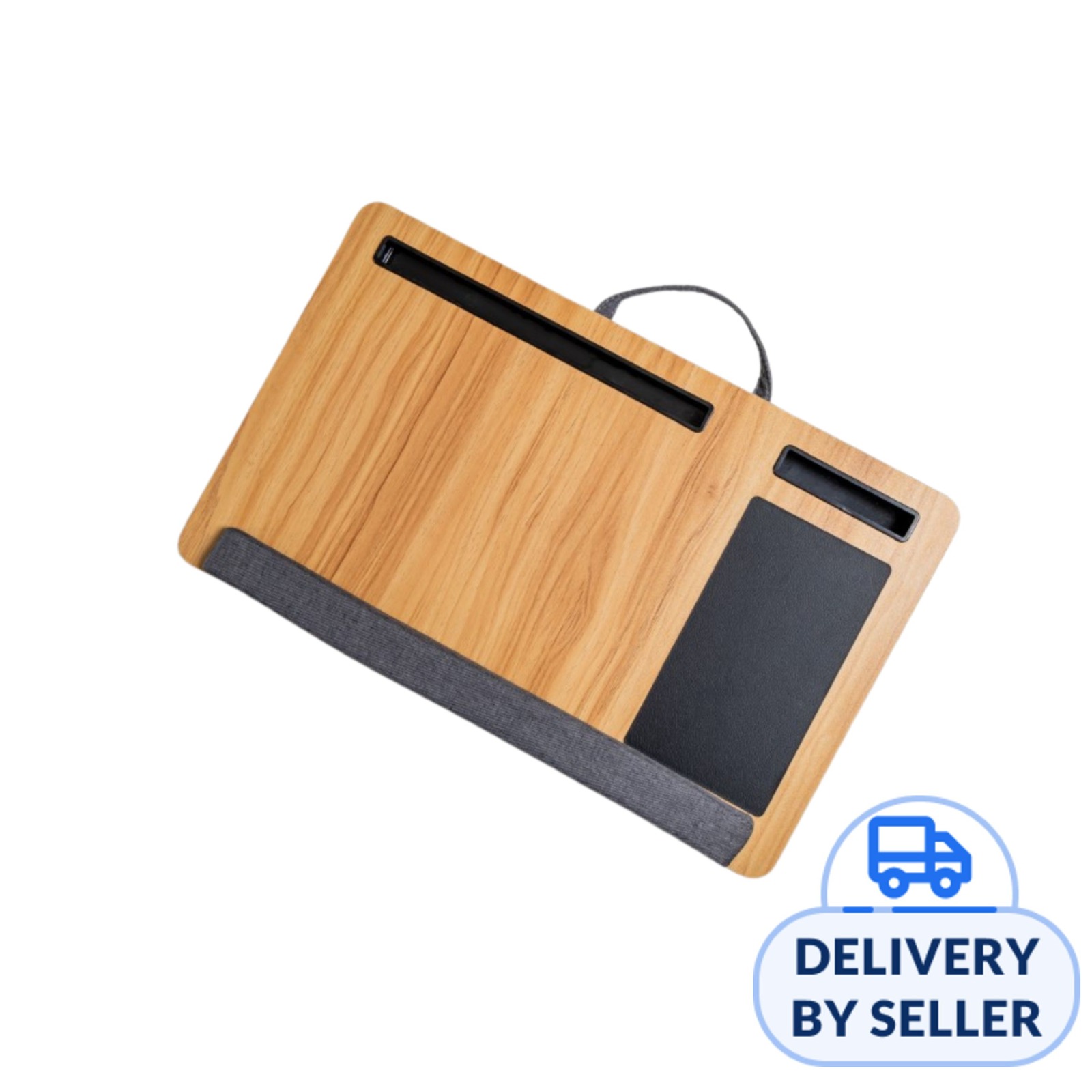 HOUZE Portable Table with Built in Mouse Pad - Walnut | NTUC FairPrice