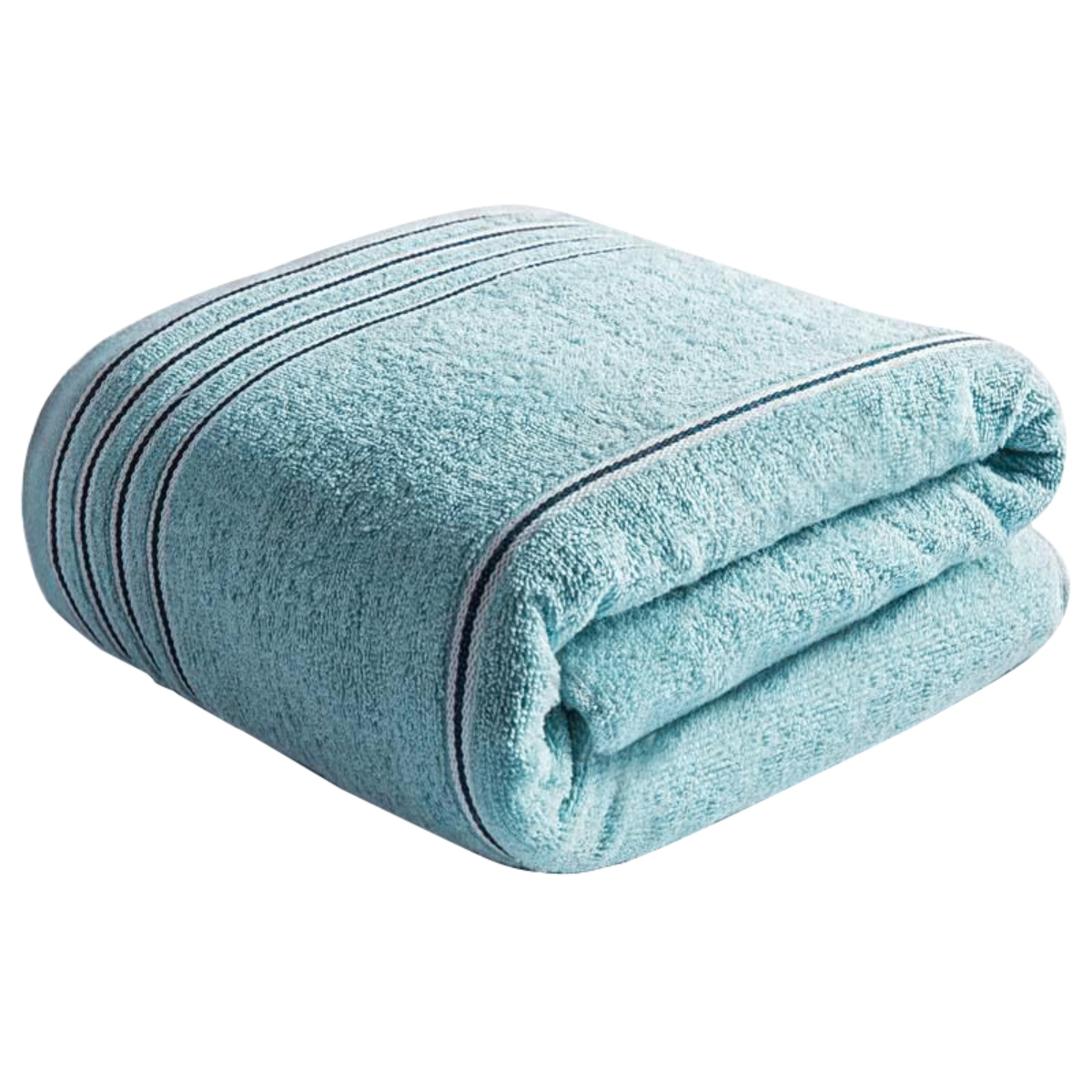 Sweet Home Cotton Satin-bound Borders Towel - Blue | NTUC FairPrice