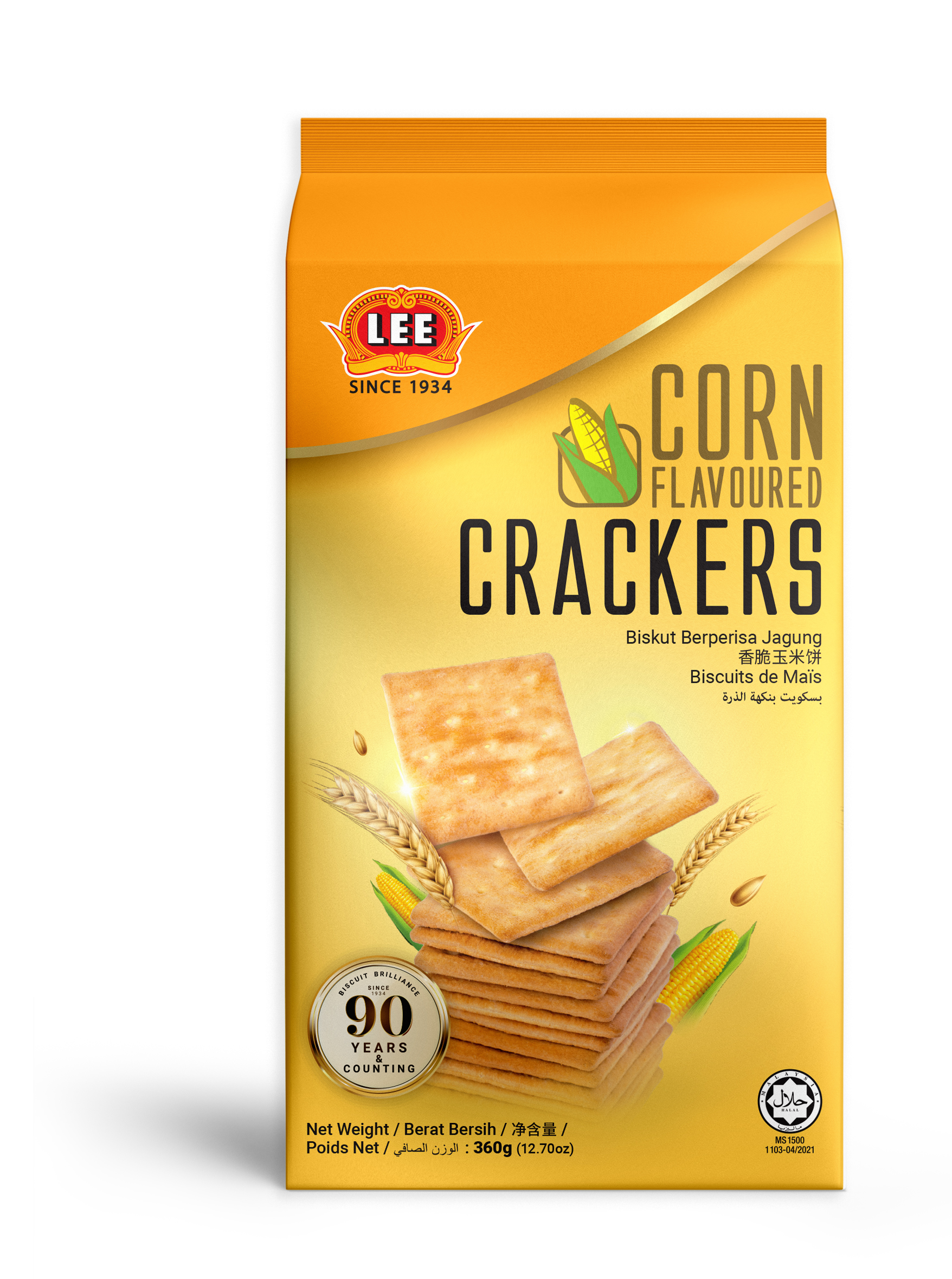 Lee Corn Flavored Crackers 360g | NTUC FairPrice
