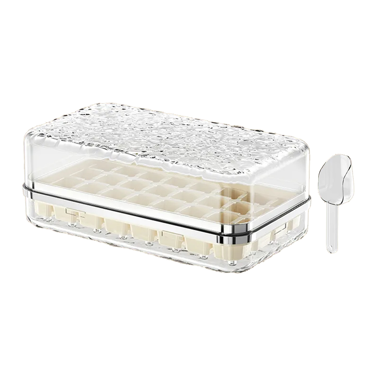 Sweet Home Ice Cube Maker Tray With Ice Scoop - Sliver | NTUC FairPrice