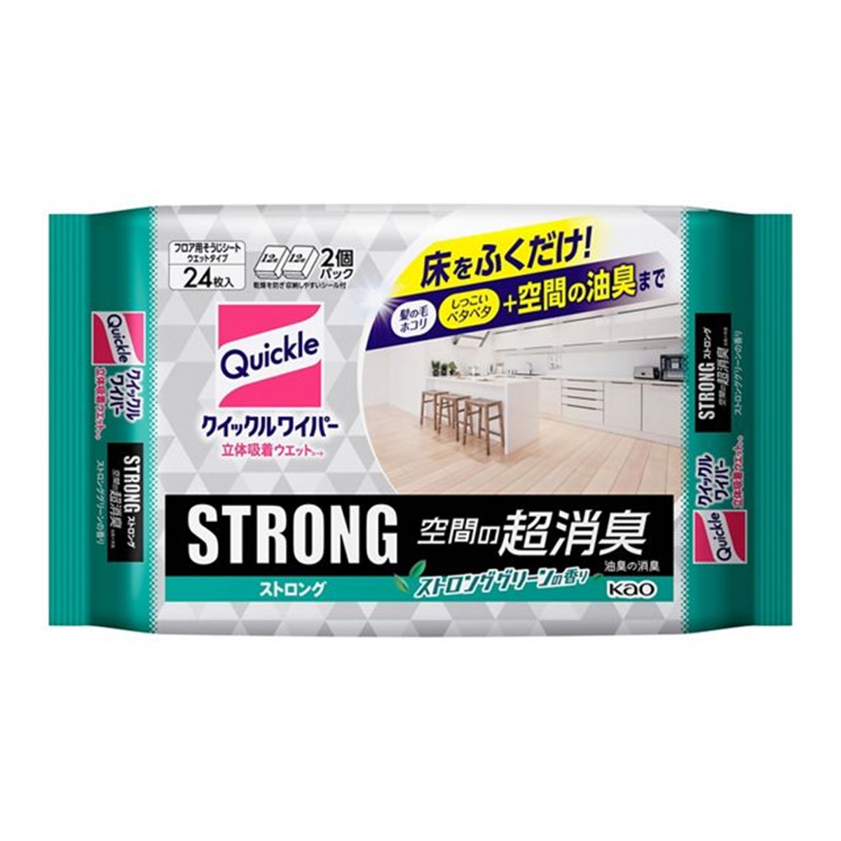 Kao Quickle Floor Wet Sheet - Strong Deodorizer | NTUC FairPrice