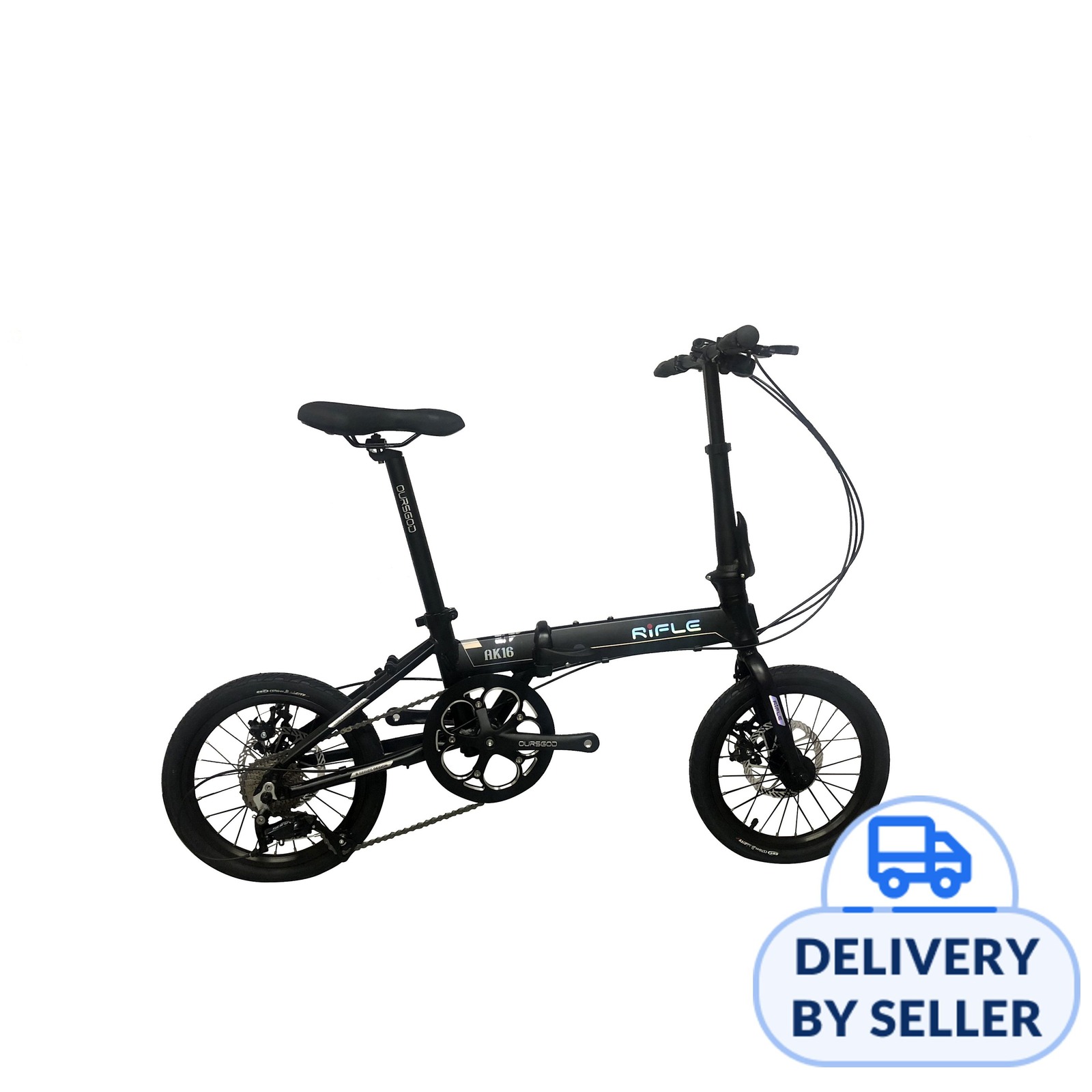 Rifle AK16 Aluminium Foldable Bicycle 9S Shimano - Grey | NTUC FairPrice