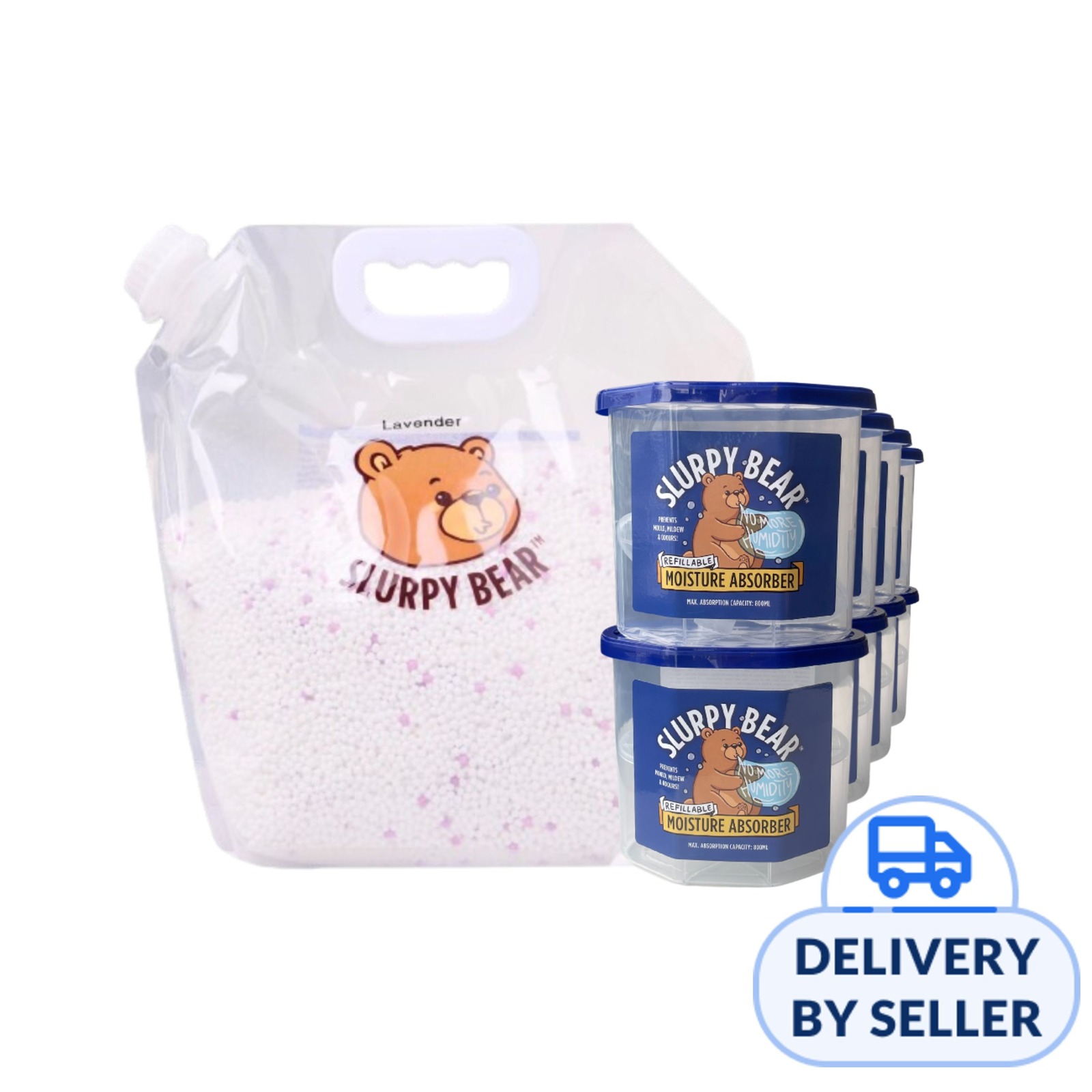 Slurpy Bear Dehumidifier Refill Starter Pack Lavender | NTUC FairPrice
