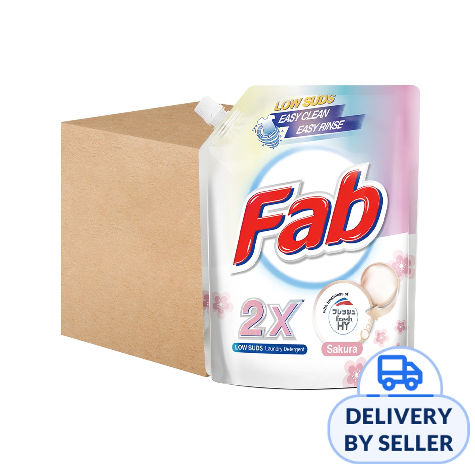 [Carton Deal] Fab Laundry Detergent Refill - Sakura | NTUC FairPrice