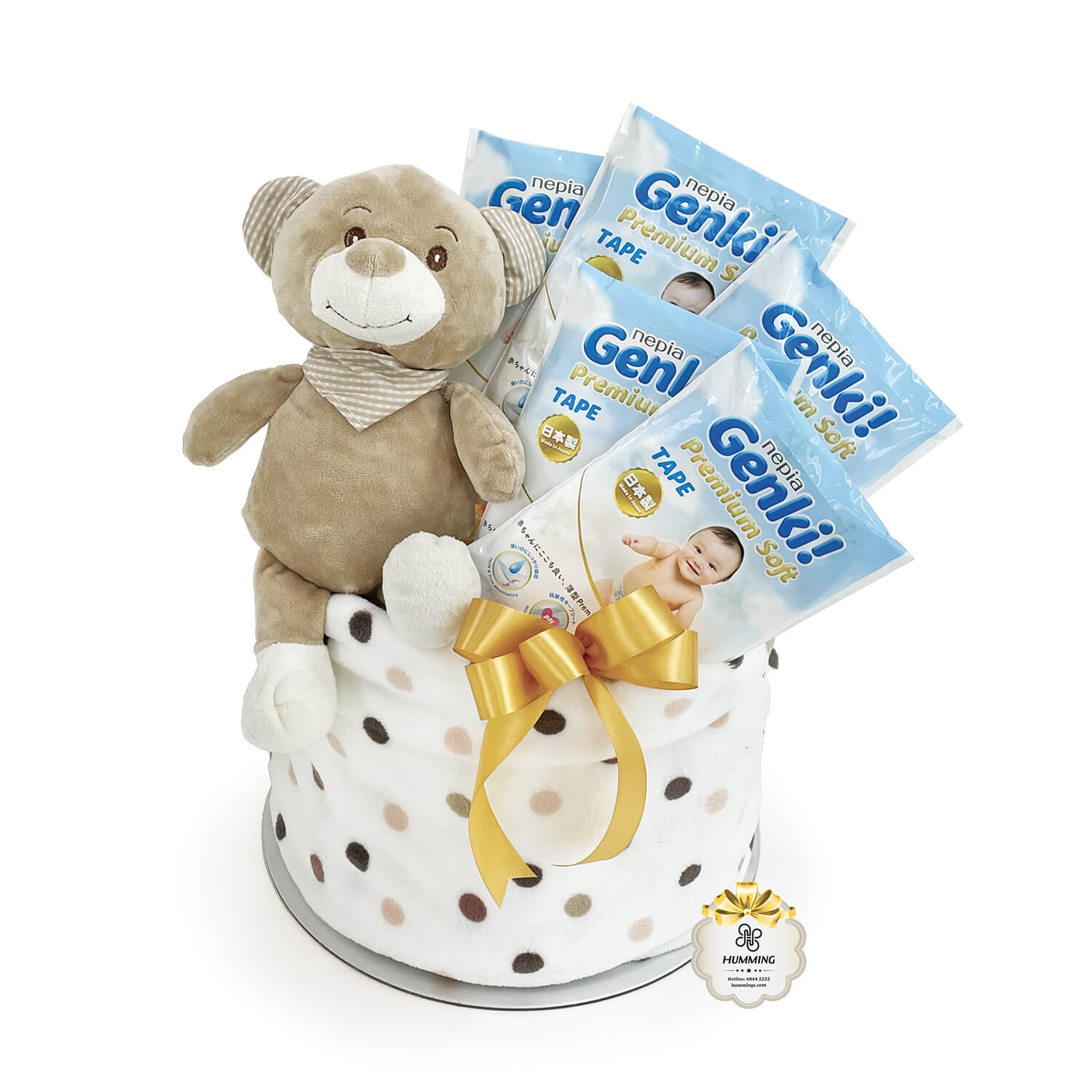 Hummings.com Newborn Hampers - Floral Diaper Cake (SNB1) | NTUC FairPrice