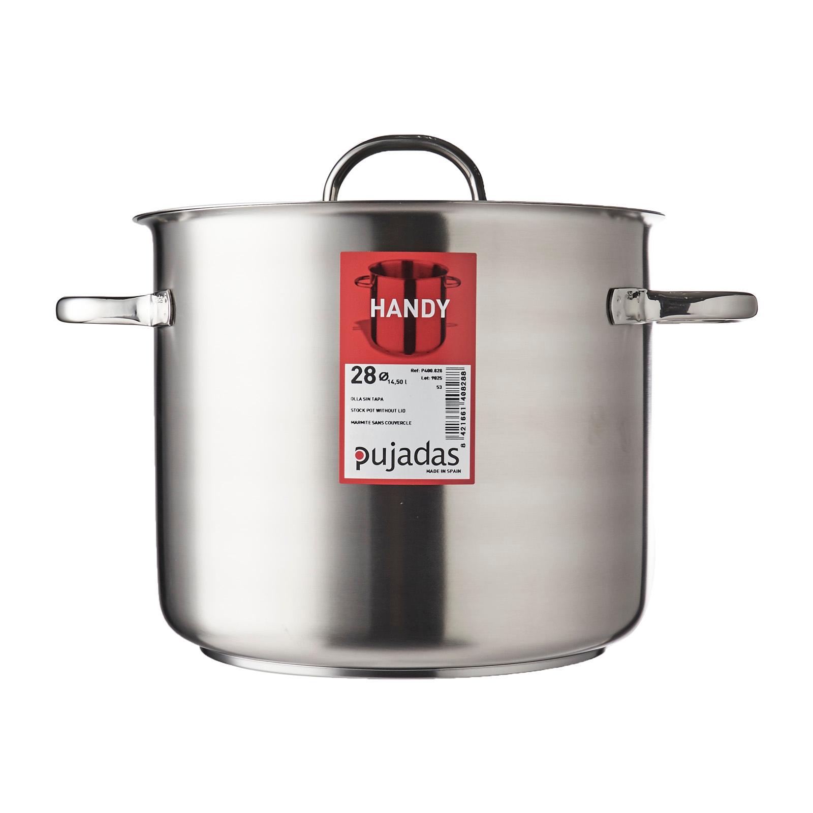 Pujadas Stainless Steel Stock Pot 14.5Ltr With Lid - 28cm | NTUC FairPrice