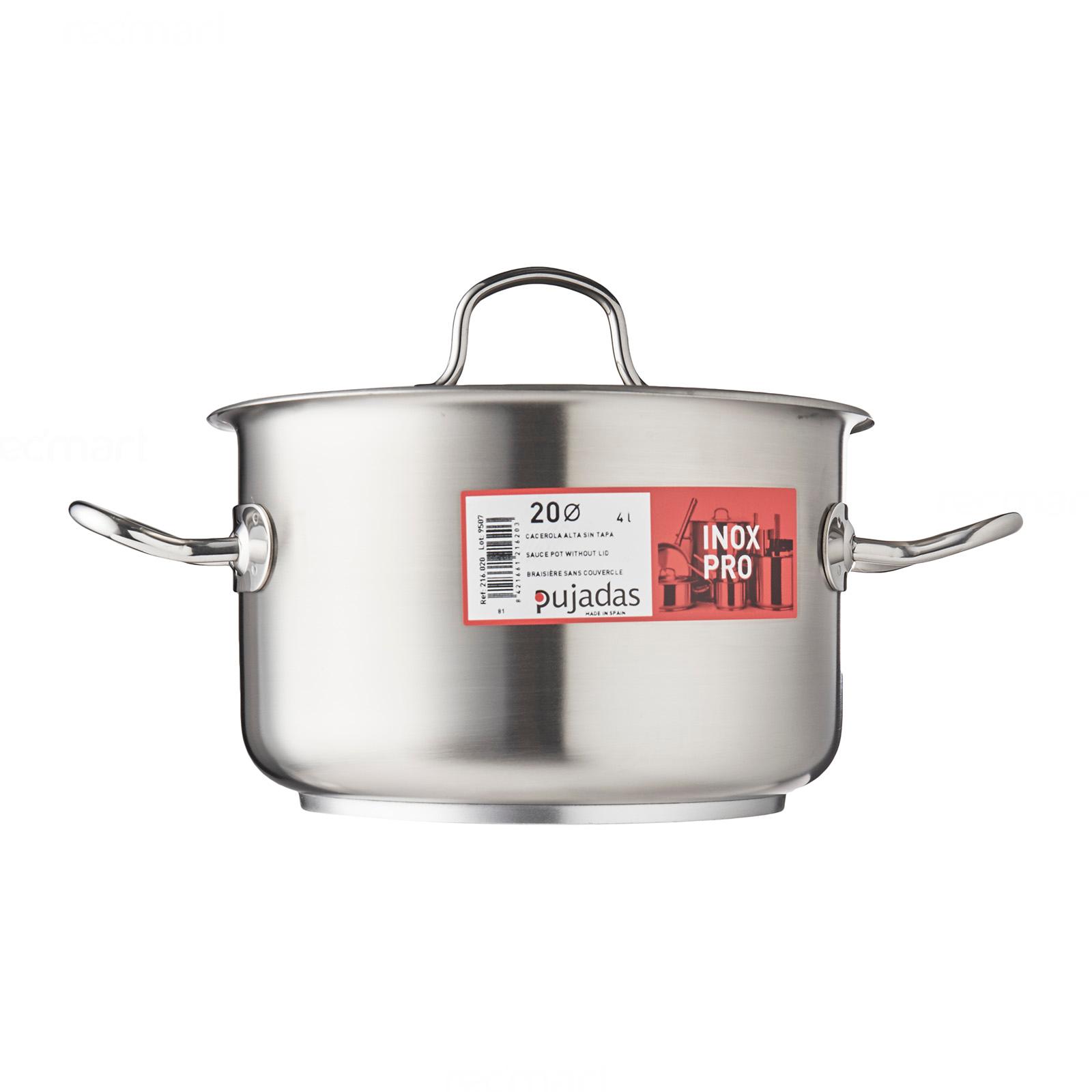 Pujadas Stainless Steel Sauce Pot 4Ltr With Lid - 20Cm | NTUC FairPrice
