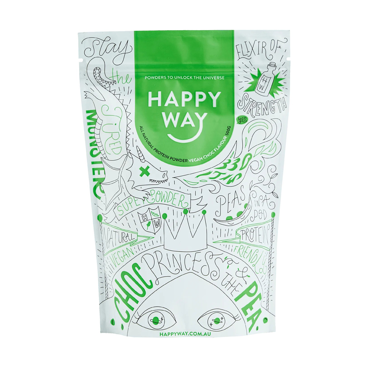 Happy Way Vegan Protein Powder Choc Pea Princess - Chocolate | NTUC ...