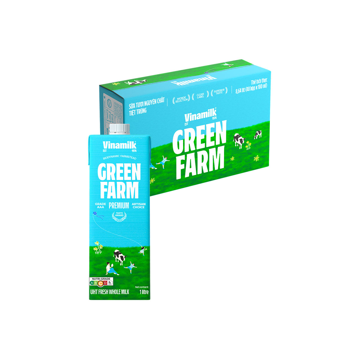 Vinamilk Green Farm UHT Fresh Milk - Whole Milk | NTUC FairPrice
