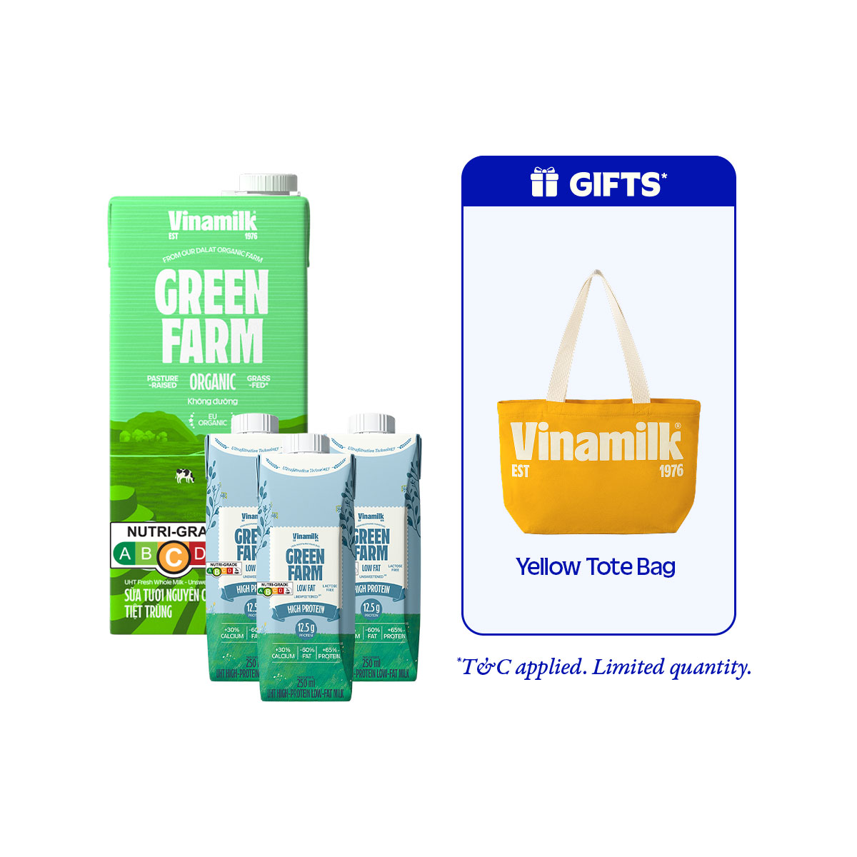 Vinamilk Green Farm Milk Bundle - High Protein and Fresh | NTUC FairPrice