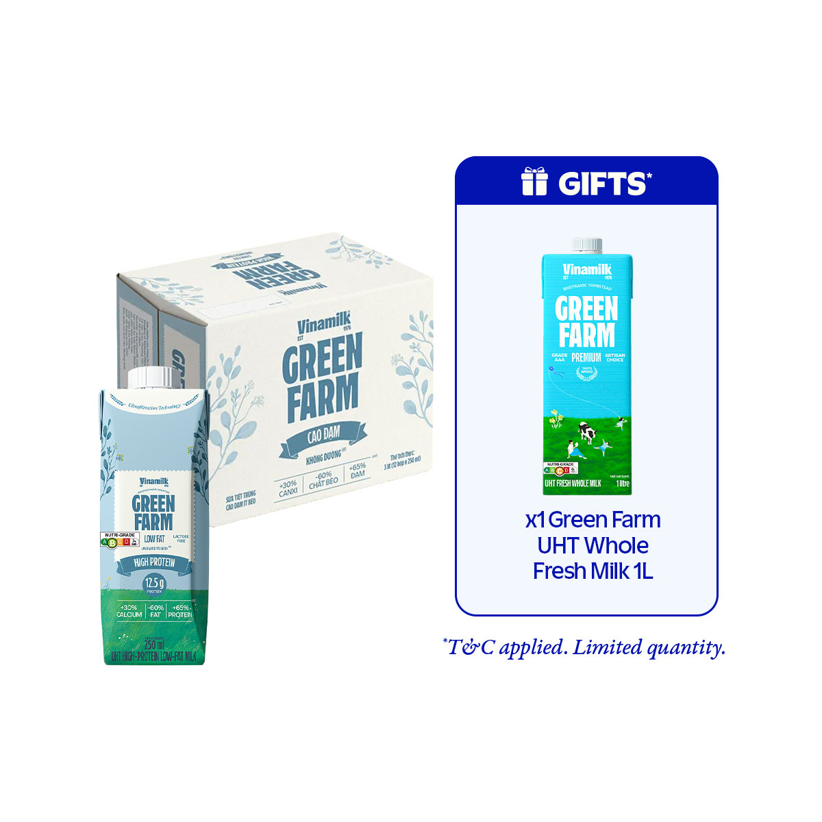 Vinamilk High Protein Low Fat UHT Milk Lactose Free | NTUC FairPrice