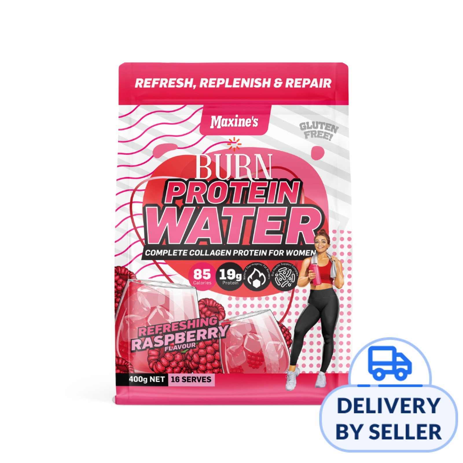 Maxine's Burn Protein Water - Refreshing Raspberry | NTUC FairPrice