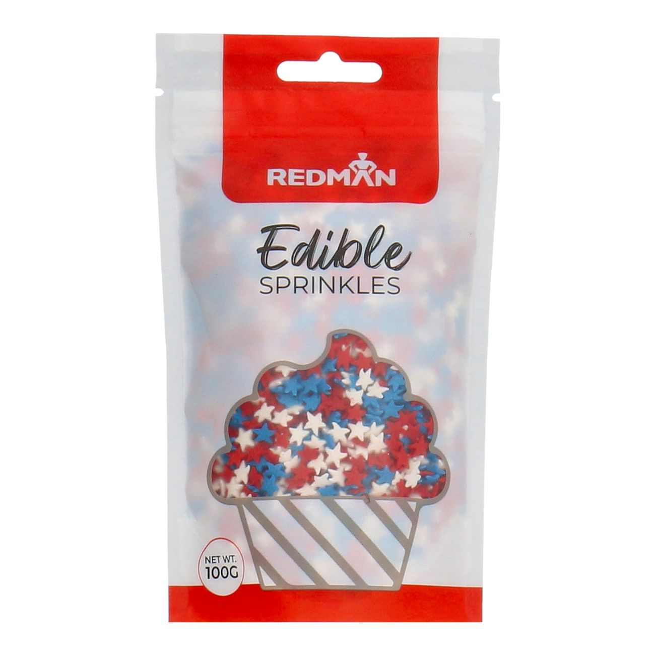 RedMan Edible Sprinkles Decor - NPH Red White Blue Star | NTUC FairPrice