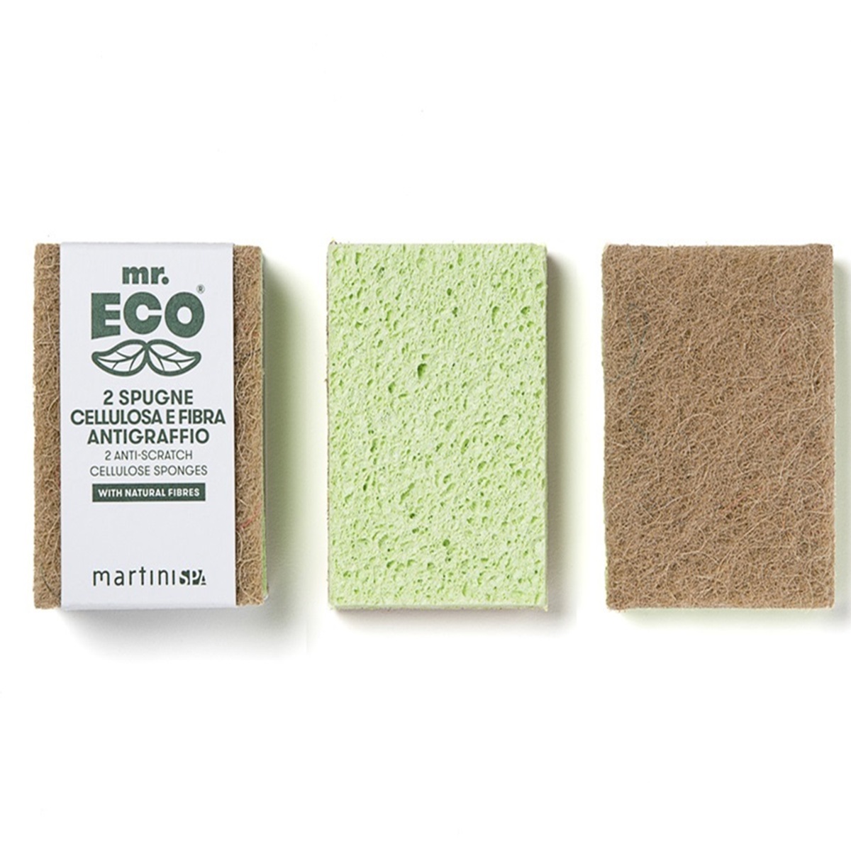Mr Eco Double action sponge - no scratch fiber | NTUC FairPrice