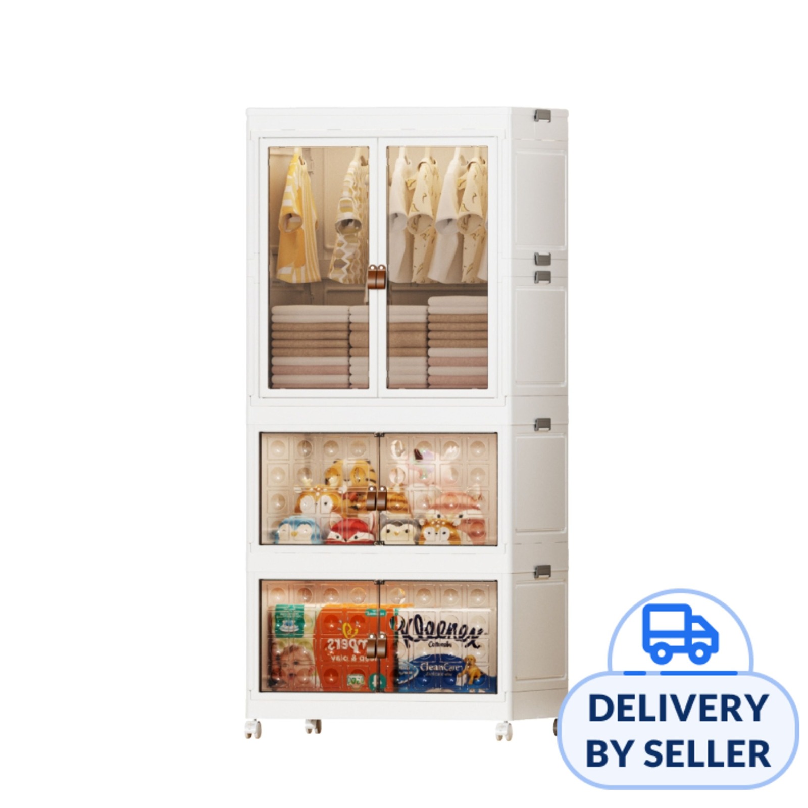 Citylife Foldable Storage Wardrobe Cupboard | NTUC FairPrice