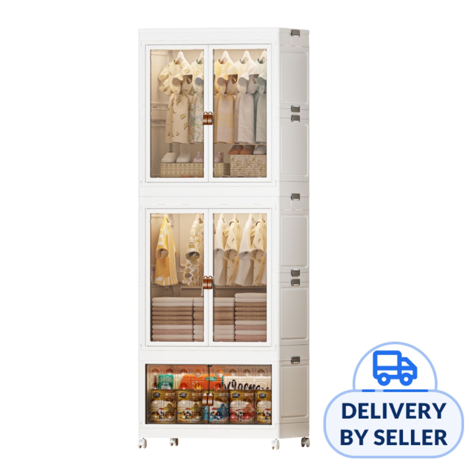 Citylife Foldable Storage Wardrobe Cupboard | NTUC FairPrice