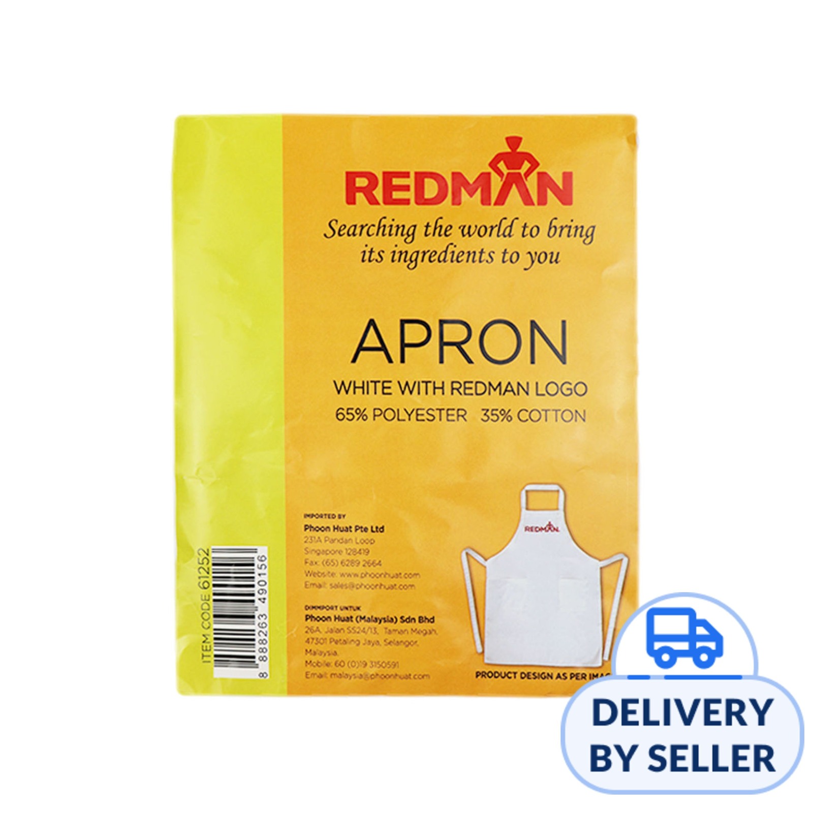 RedMan Apron - White with RedMan Logo | NTUC FairPrice