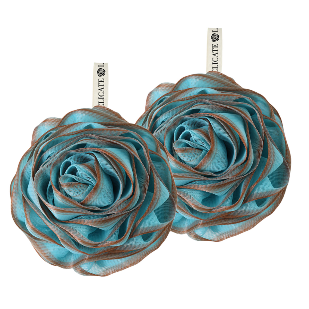 Sweet Home Two-tone Rose Bath Sponge - Miami Blue | NTUC FairPrice