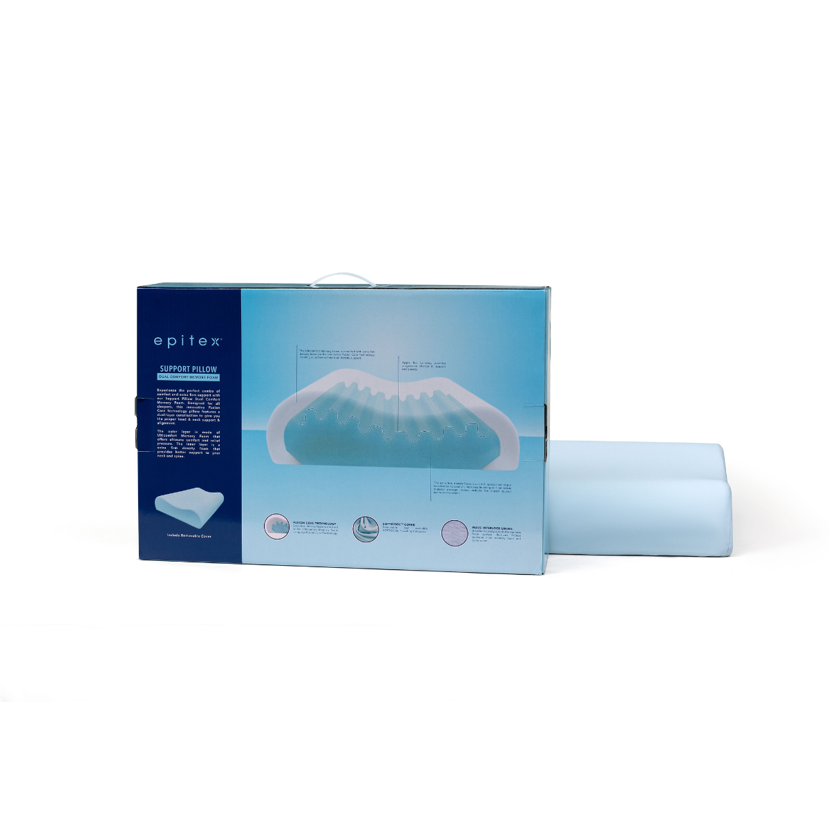 Epitex Dual Comfort Memory Foam Support Pillow | NTUC FairPrice
