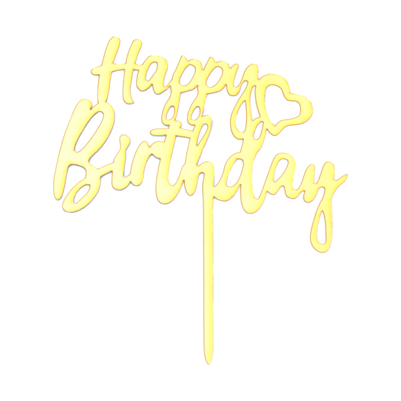 RedMan Arcylic Pick - Happy Birthday Love Gold | NTUC FairPrice