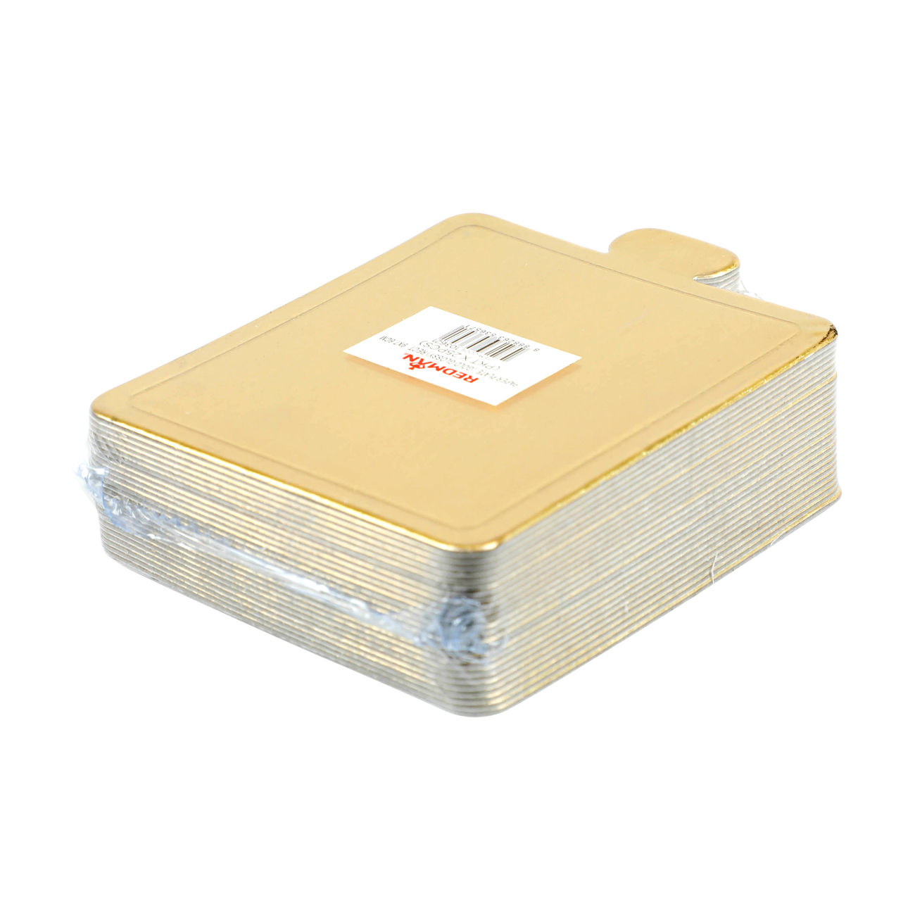 RedMan Rectangle Paper Plate - Gold Glossy (9x7.6cm) | NTUC FairPrice