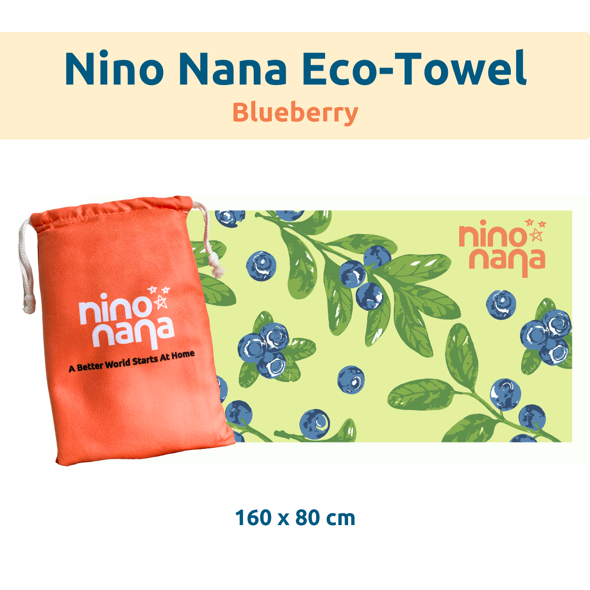 Nino Nana Eco-Towel - Blueberry | NTUC FairPrice