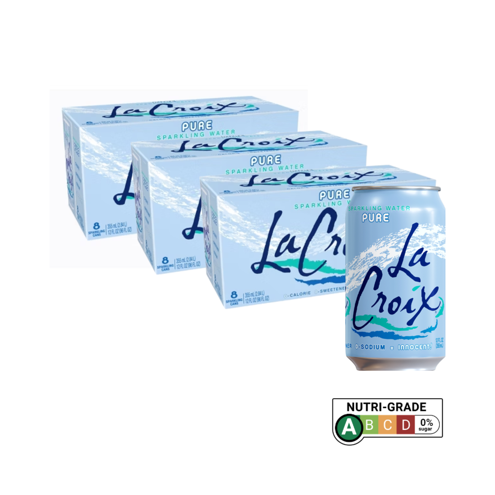LaCroix Naturally Essenced Sparkling Water - Pure | NTUC FairPrice