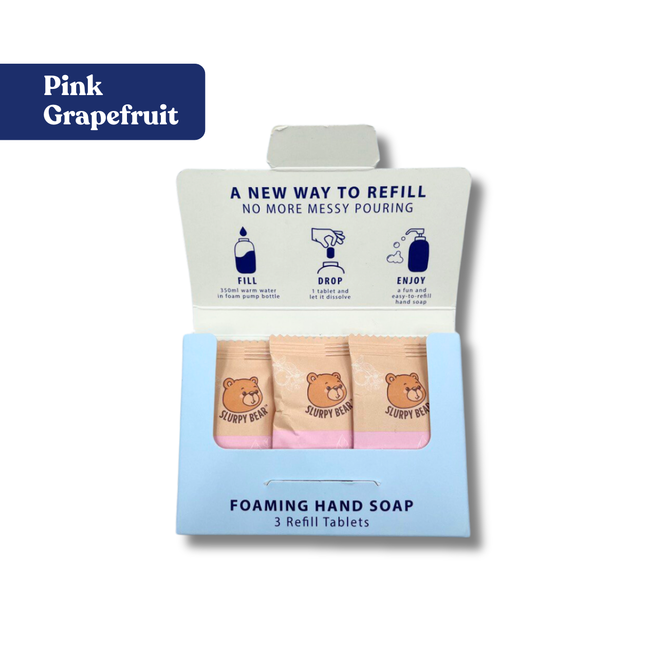 Slurpy Bear Foam Hand Soap Refill Tablet - Pink Grapefruit | NTUC FairPrice
