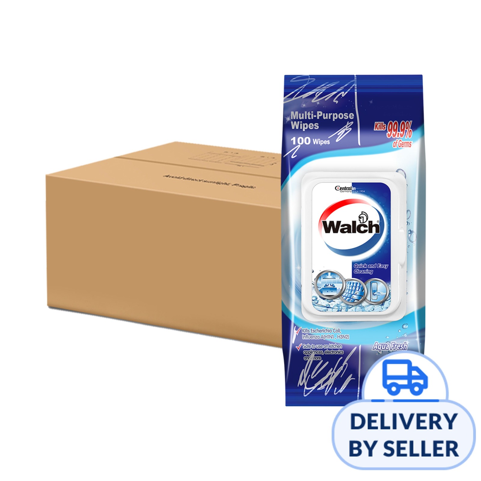 [Carton] Walch Multi Purpose Wet Wipes - Aqua | NTUC FairPrice
