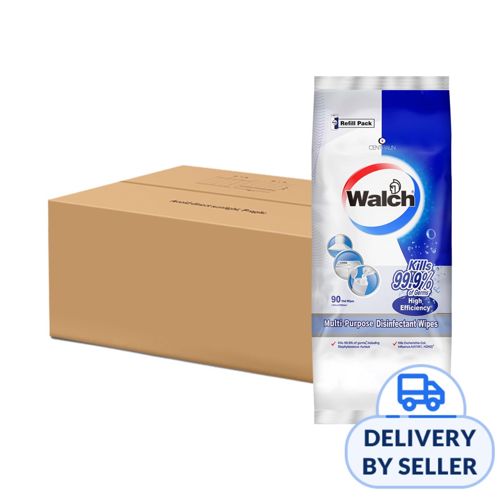 [Carton] Walch Disinfectant Wipes Refill - High Efficiency | NTUC FairPrice