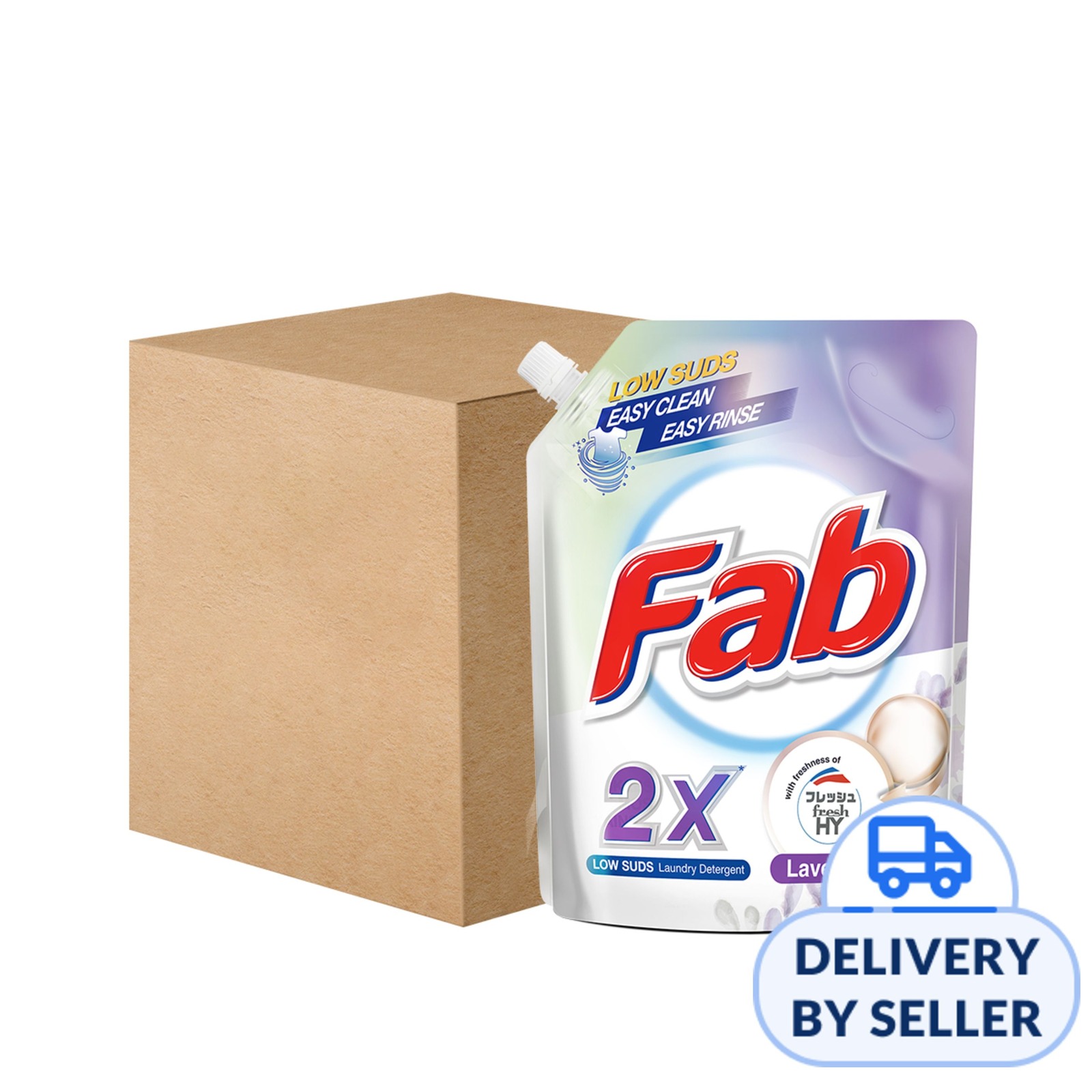 [Carton] Fab 2X LOW SUDS Laundry Detergent Refill - Lavender | NTUC ...