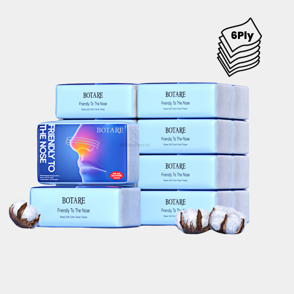 Botare Soft Cotton Facial Tissues 6ply | NTUC FairPrice