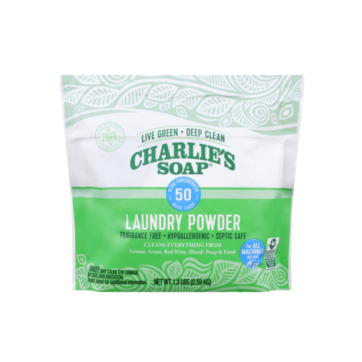 Charlie's Soap Laundry Powder Fragrance Free 50 Loads | NTUC FairPrice