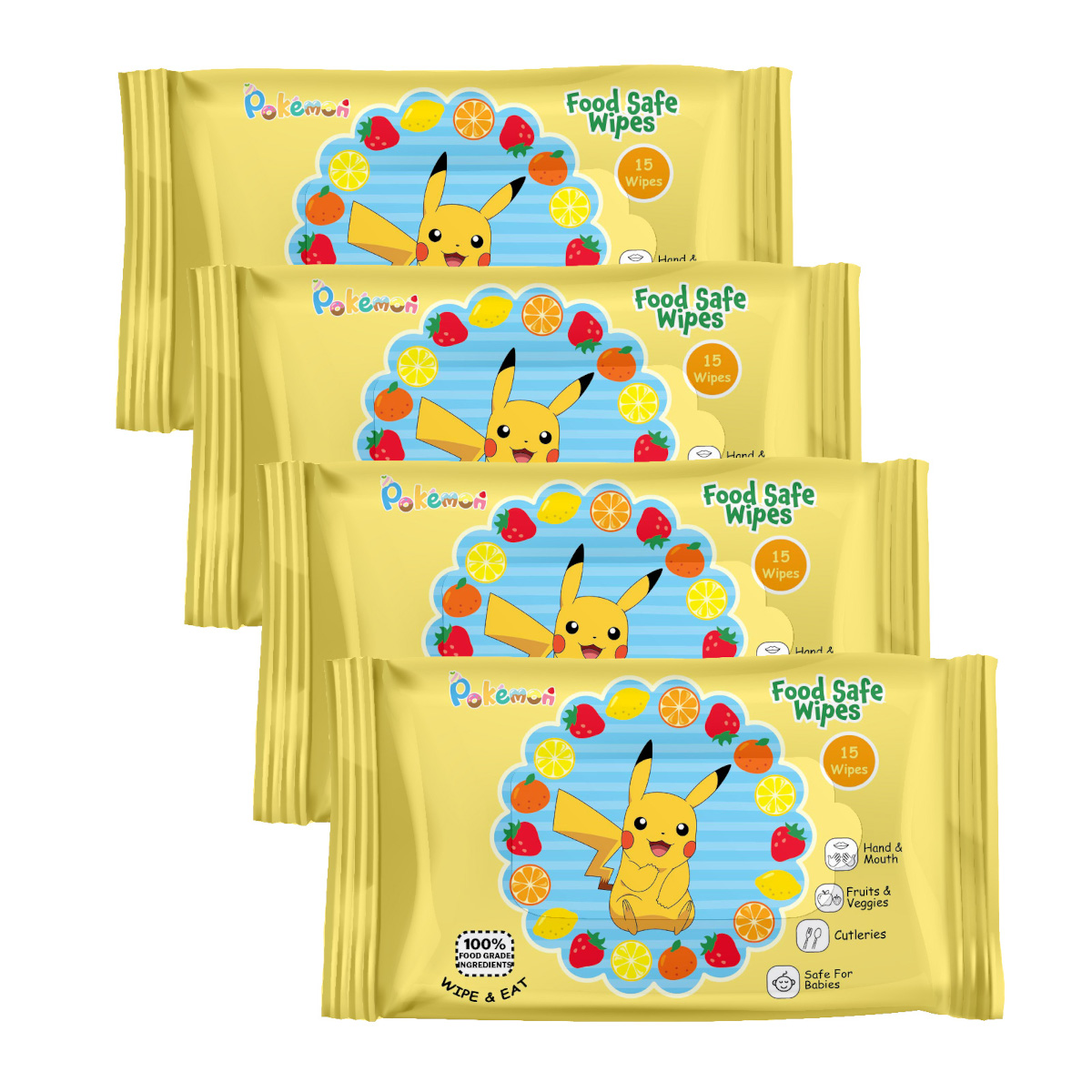 Caredyn Pokemon Food Safe Wipes 15 Sheets | NTUC FairPrice