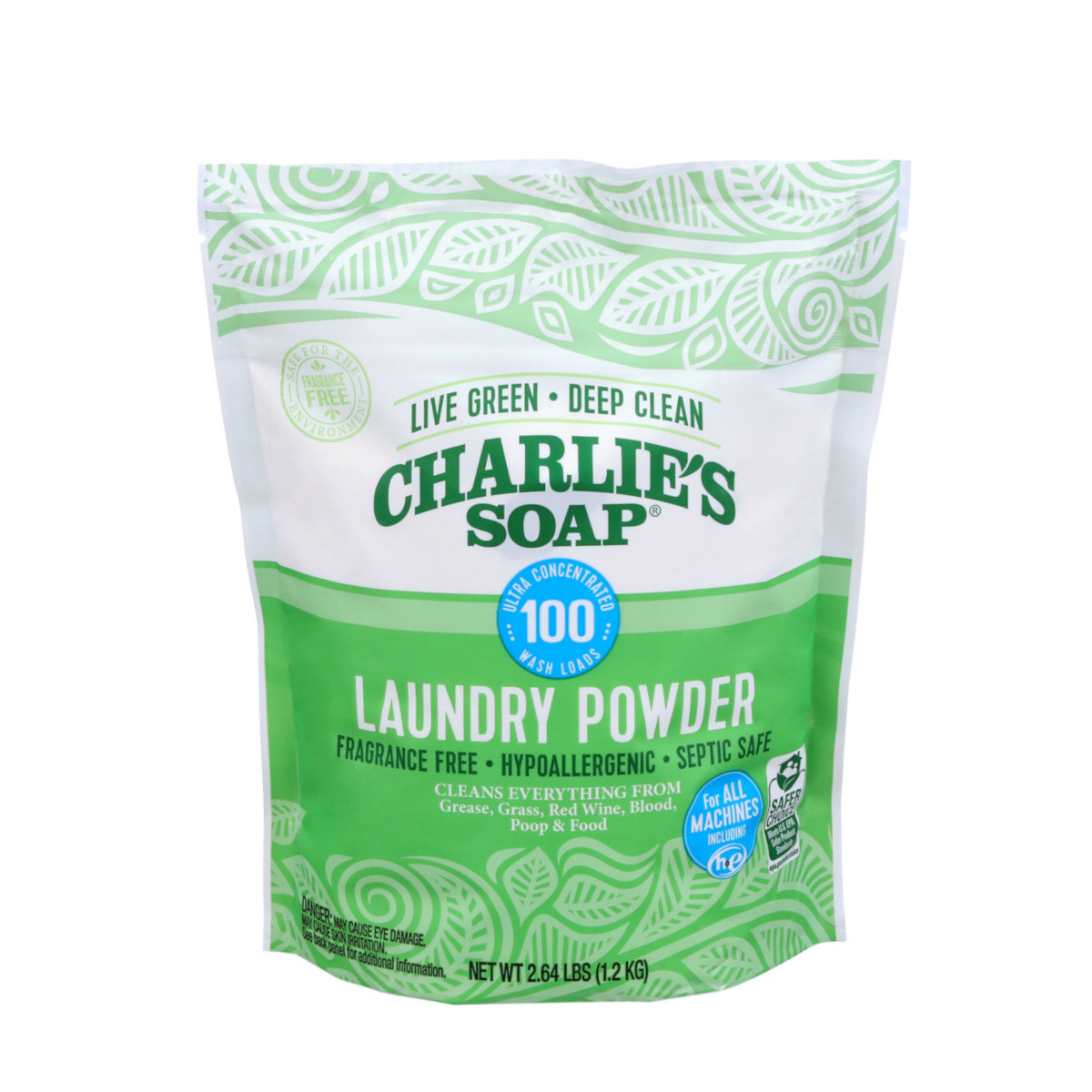 Charlie's Soap Laundry Powder Fragrance Free 100 Loads | NTUC FairPrice
