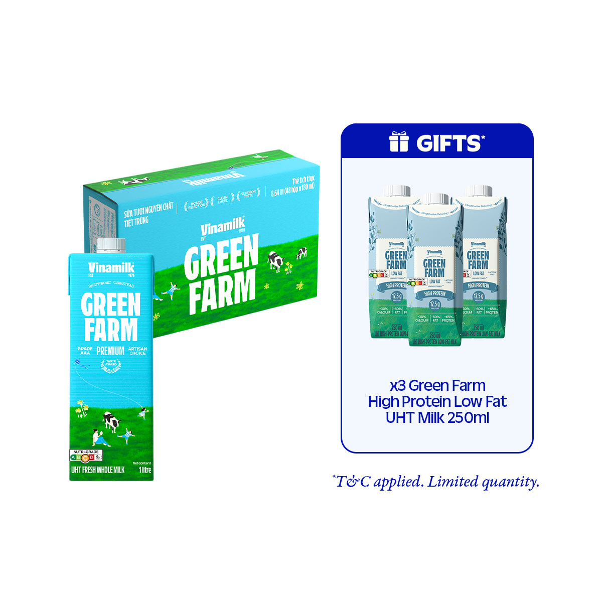 Vinamilk Green Farm Milk Bundle - Fresh and High Protein | NTUC FairPrice