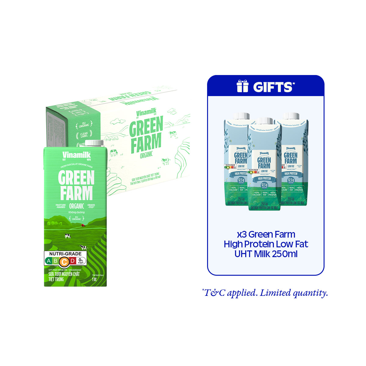 Vinamilk Green Farm Milk Bundle - Organic and High Protein | NTUC FairPrice