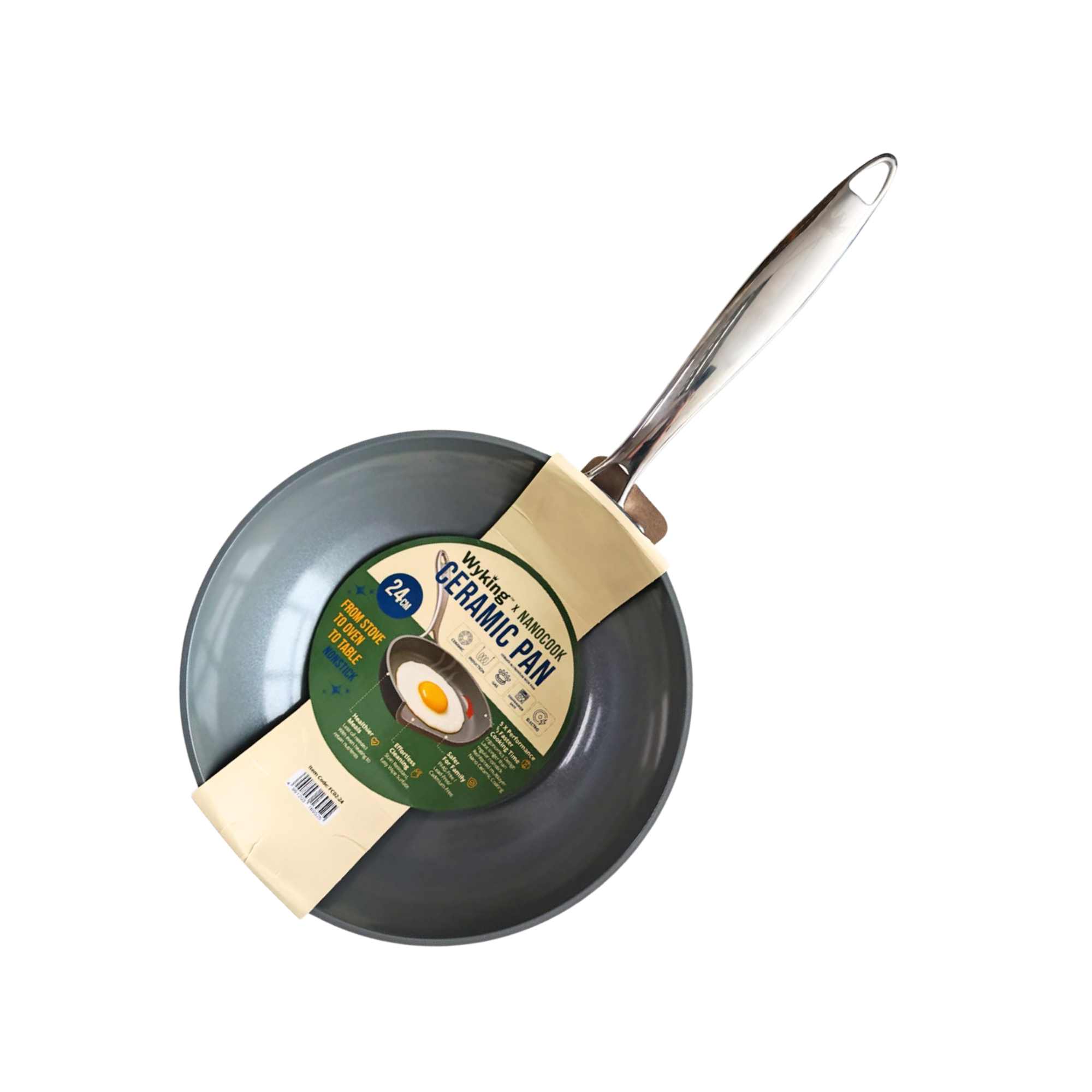 Wyking Nanocook Ceramic Induction Wok Pan 24cm | NTUC FairPrice