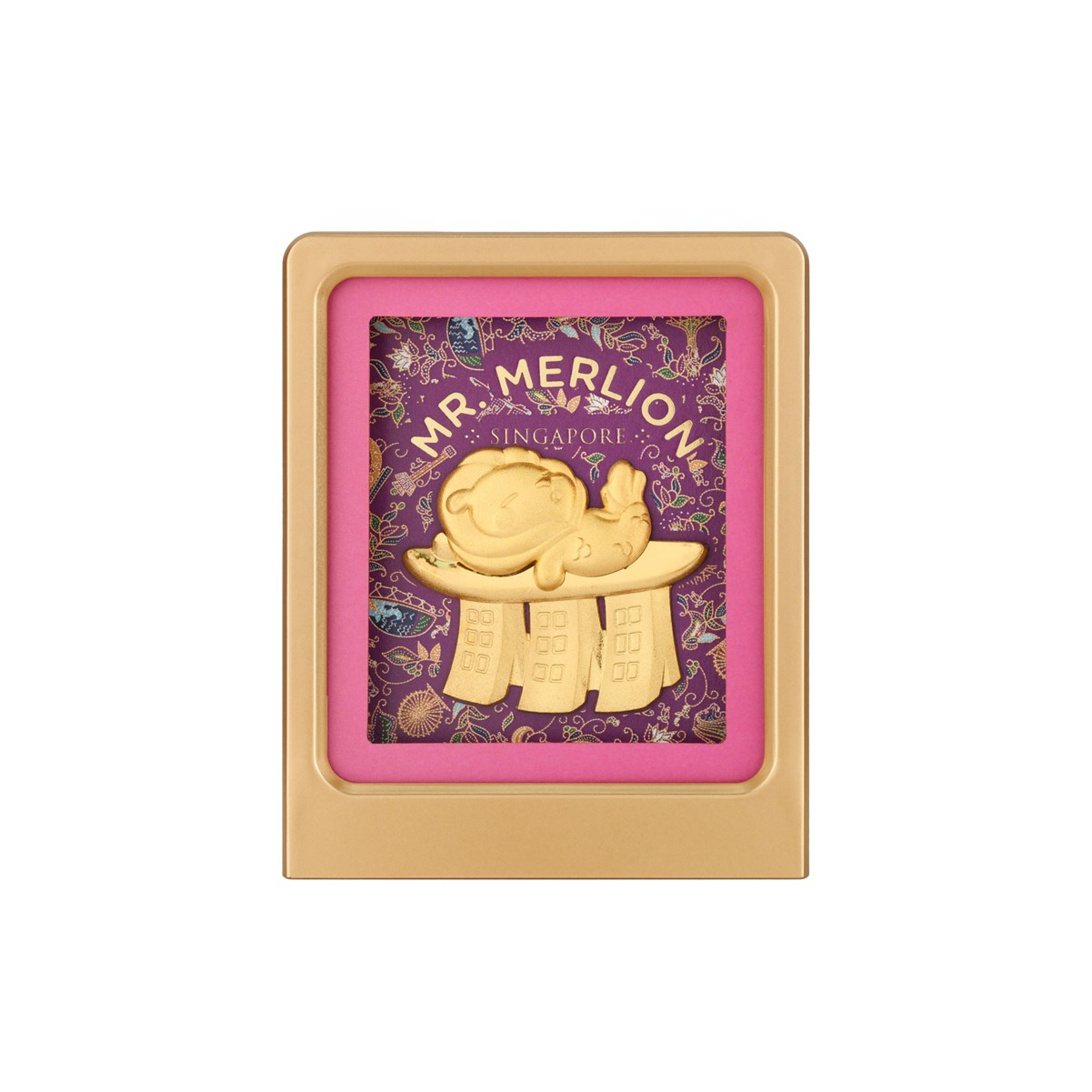 Mr Merlion Skyline 24K Gold Foil in Frame | NTUC FairPrice