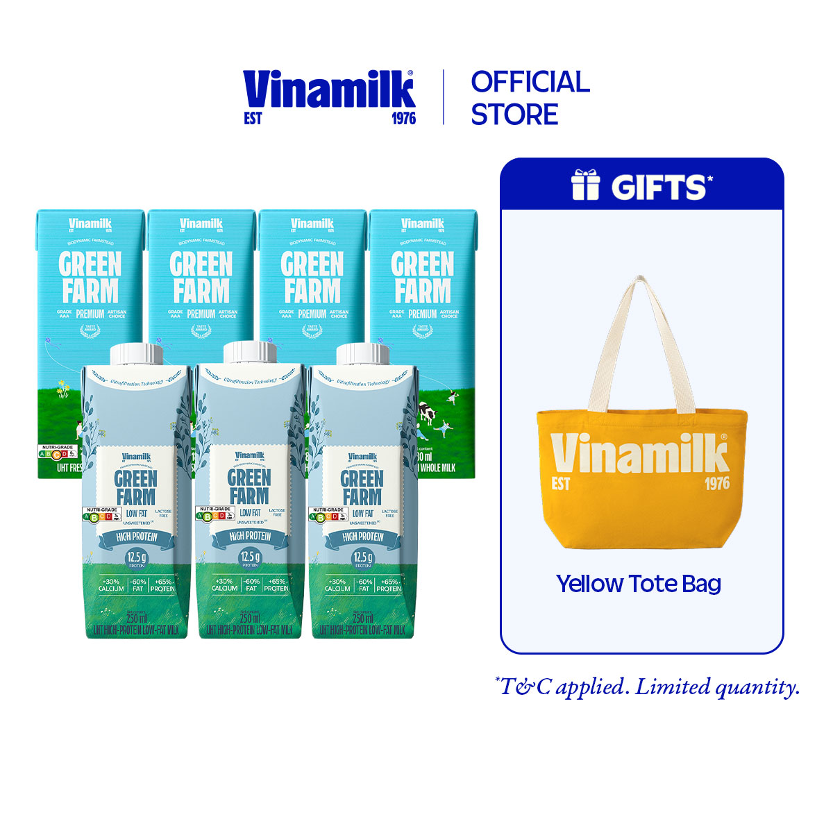 Vinamilk Green Farm - High Protein and Whole Milk | NTUC FairPrice