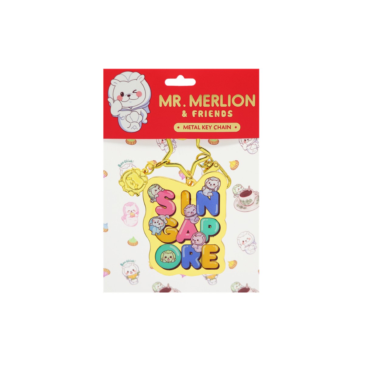 Mr Merlion Singapore 24K Gold-Plated Metal Keychain | NTUC FairPrice