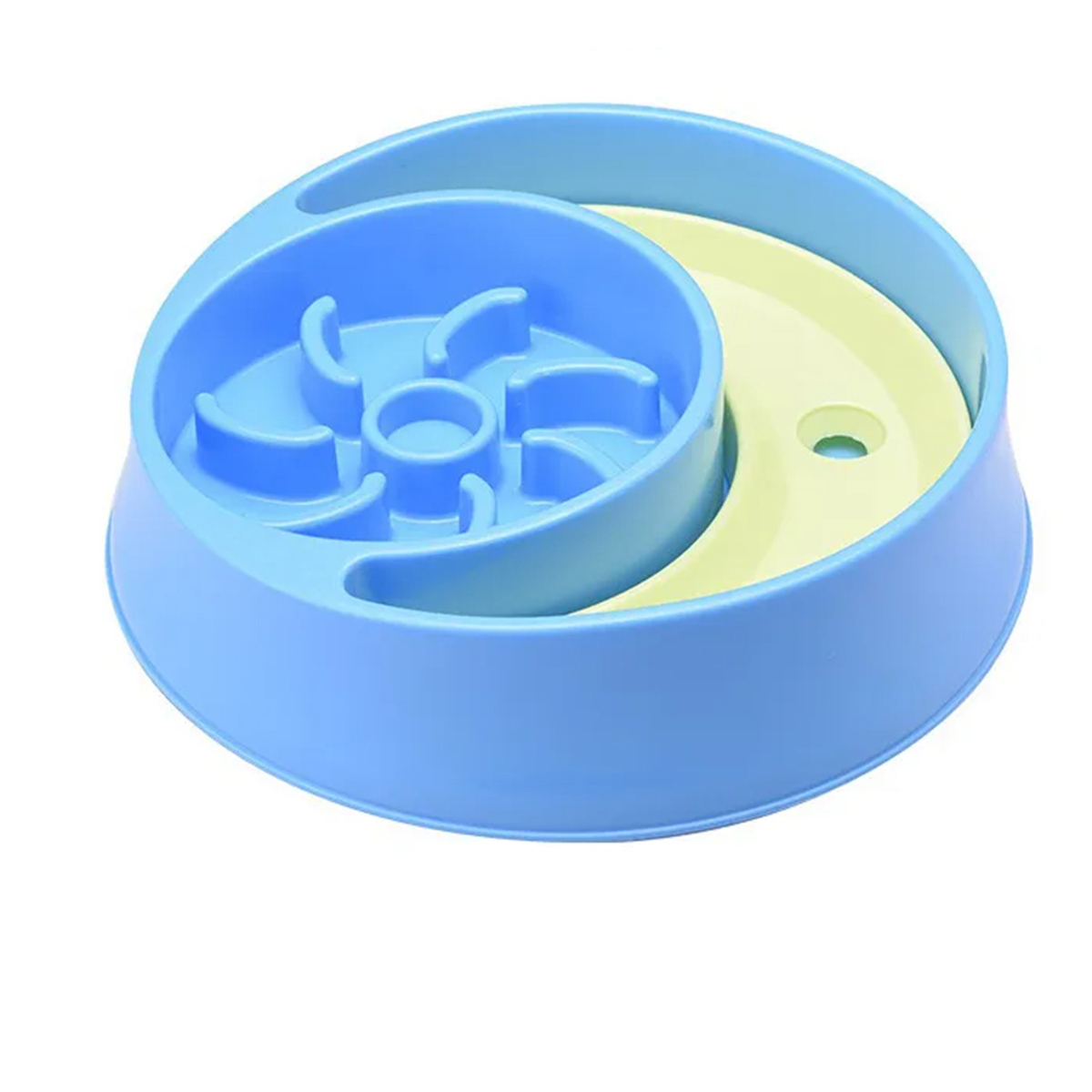 Anti-choking Bowl Slow Feed Food Water Dispenser - Blue | NTUC FairPrice