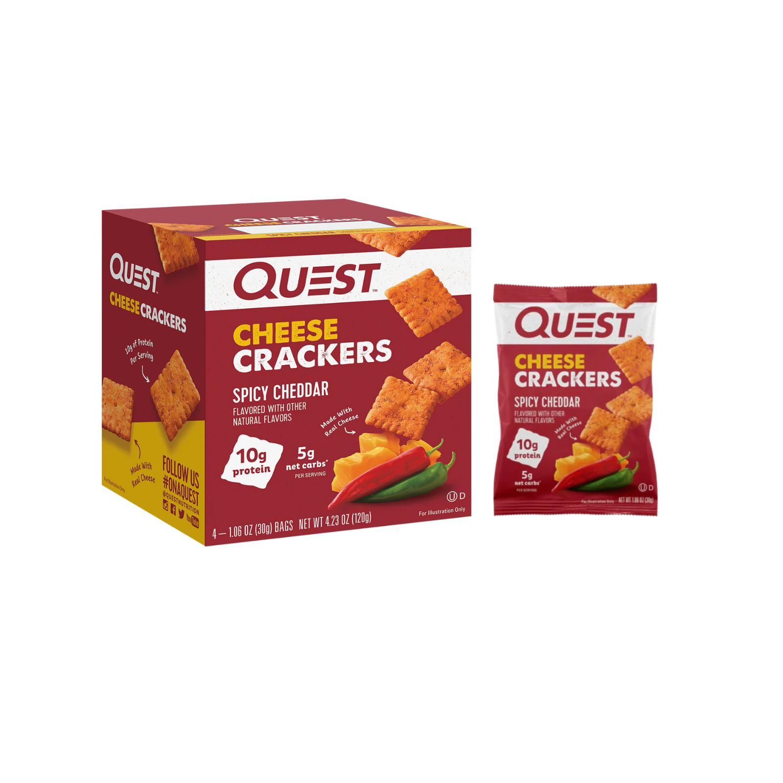 Quest Snack Cheese Crackers Spicy Cheddar | NTUC FairPrice
