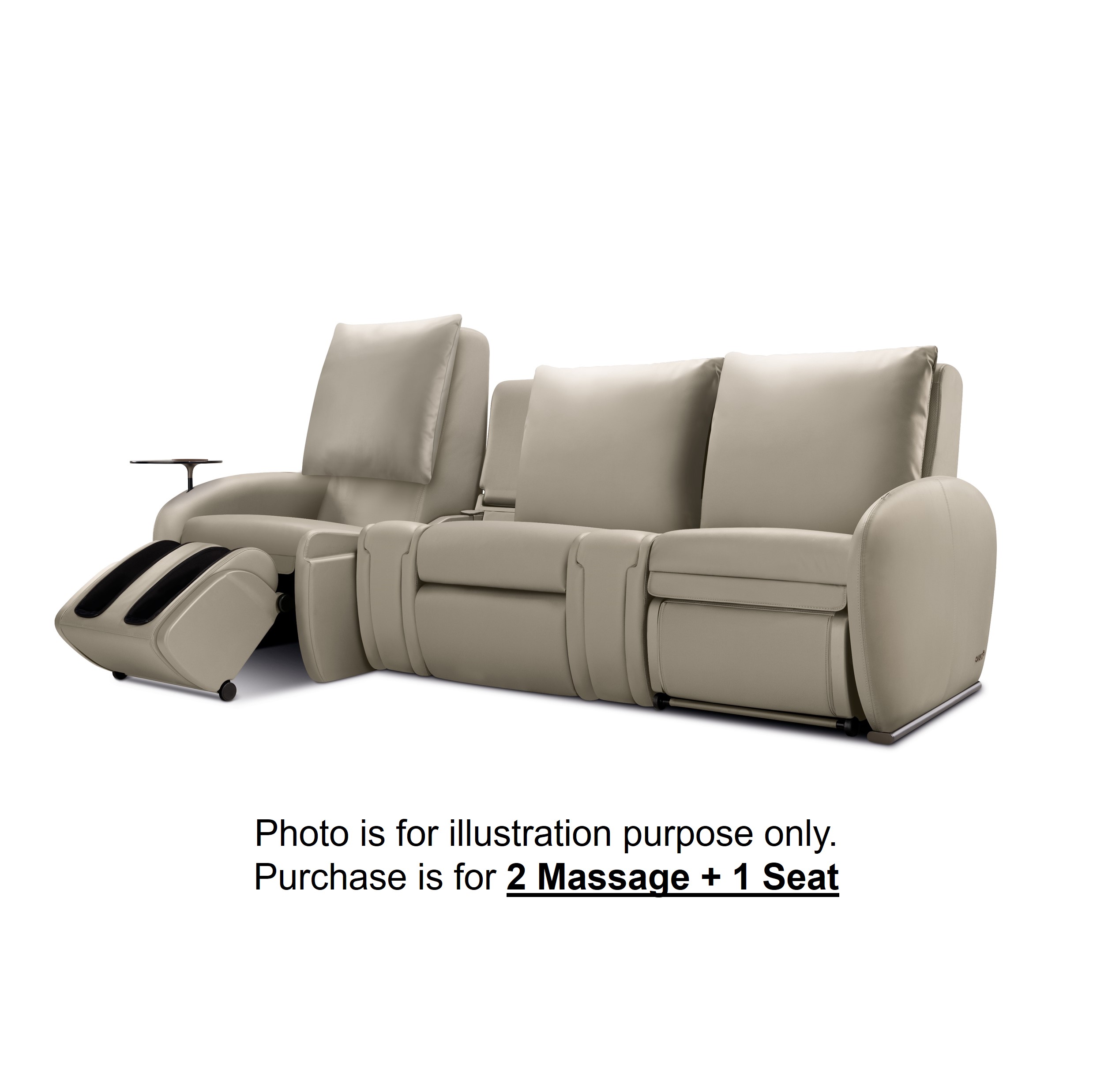 OSIM uDiva SOFA (Gray PVC) - 3 Seater (2 Massage + 1 Sofa) | NTUC FairPrice