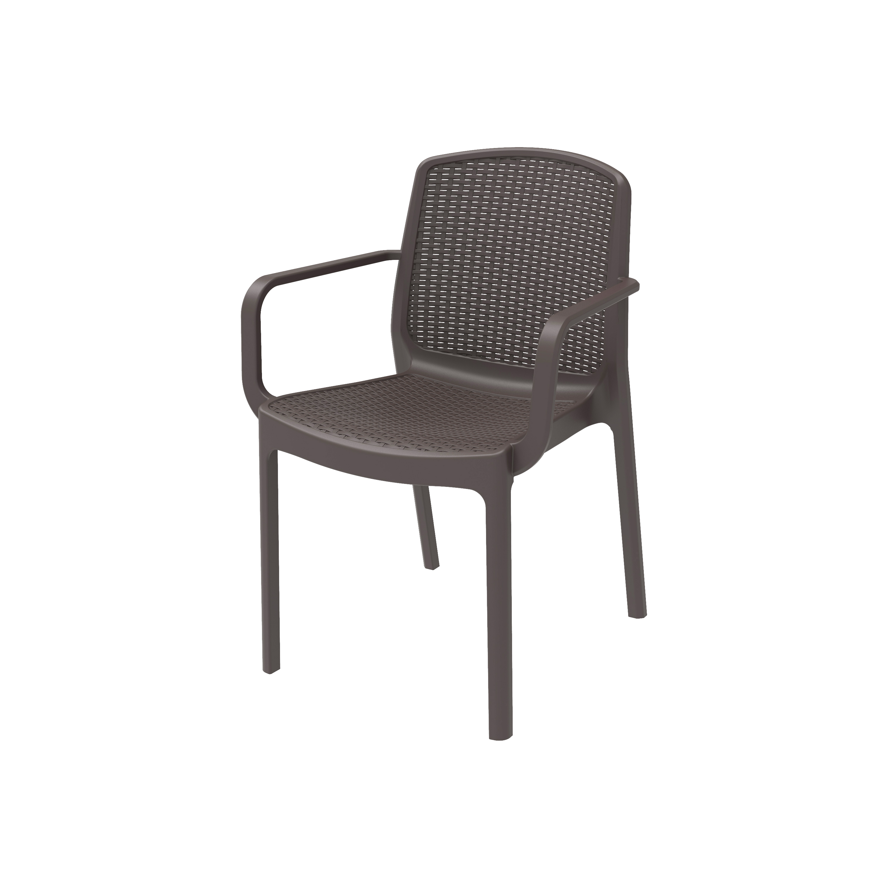 Duramax Cedarattan Armrest Chair - Brown | NTUC FairPrice