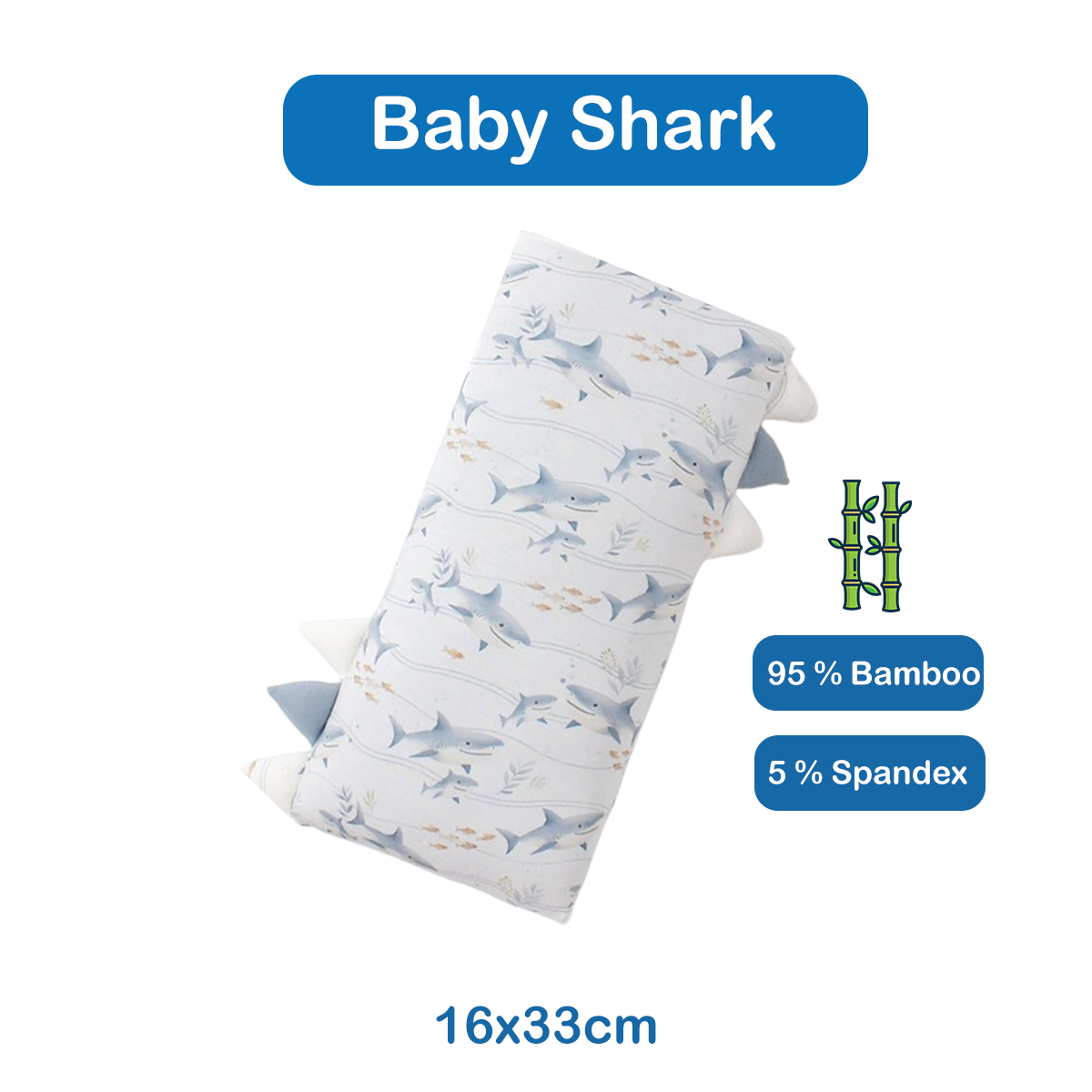 HOMIE Ultra Soft Bamboo Pillow - Baby Shark (S) | NTUC FairPrice