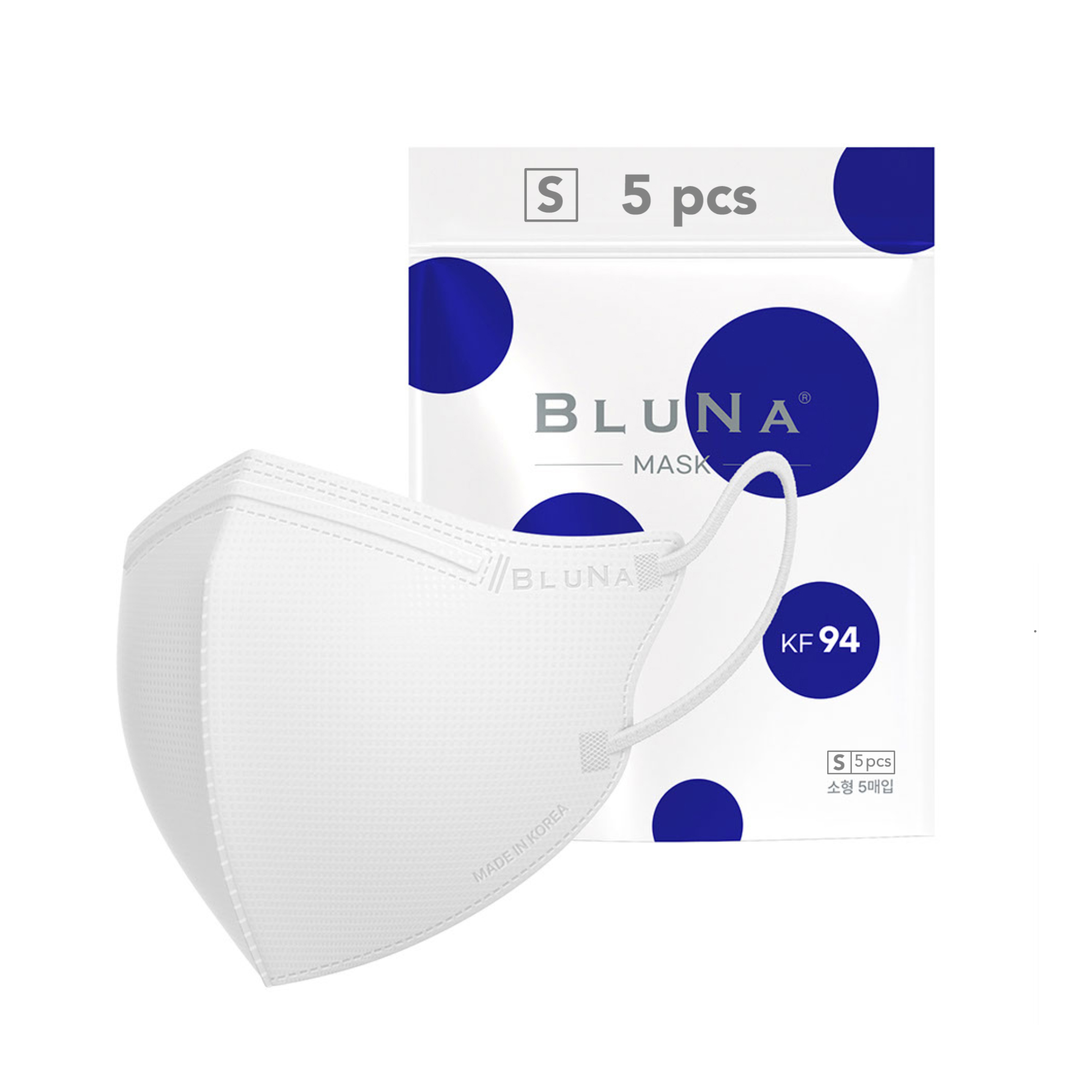 Bluna Mask KF94 2D White S size | NTUC FairPrice
