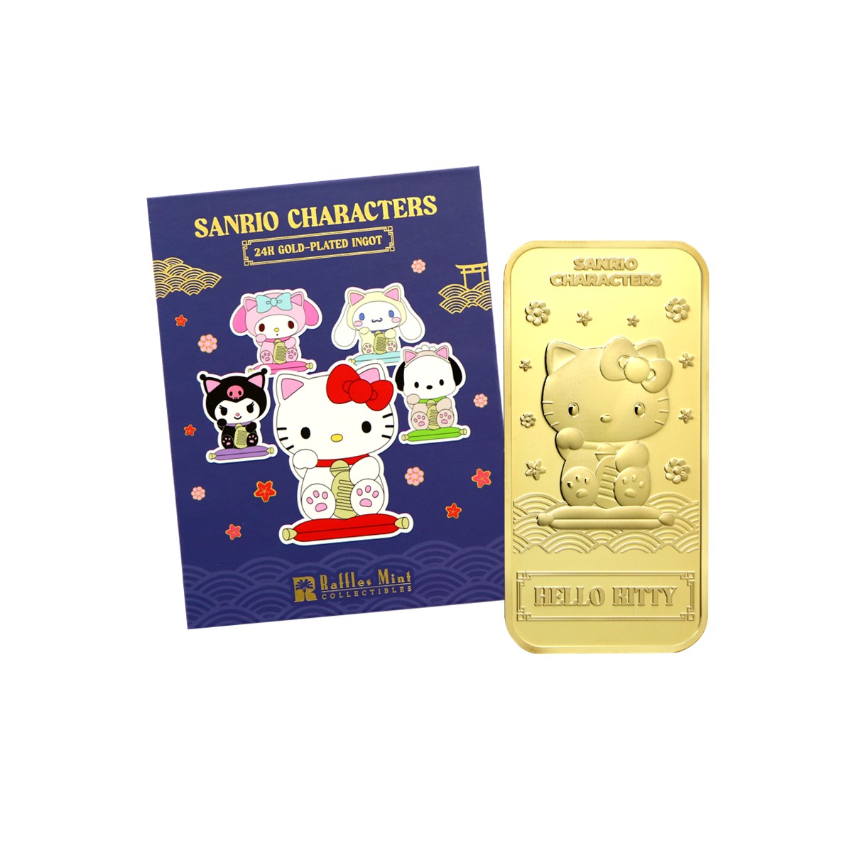 Sanrio Hello Kitty Maneki Neko 24K Gold Plated Ingot | NTUC FairPrice
