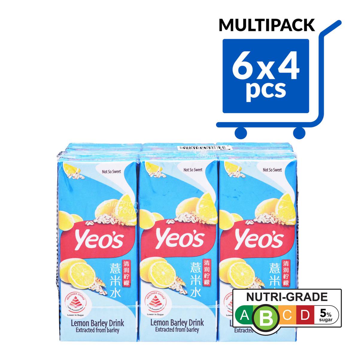 Yeo's Packet Drink - Lemon Barley (Not So Sweet) | NTUC FairPrice